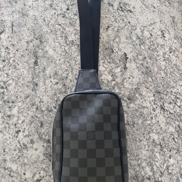 Louis Vuitton | Bags | Louis V Checkered Black Crossbody Bag | Poshmark